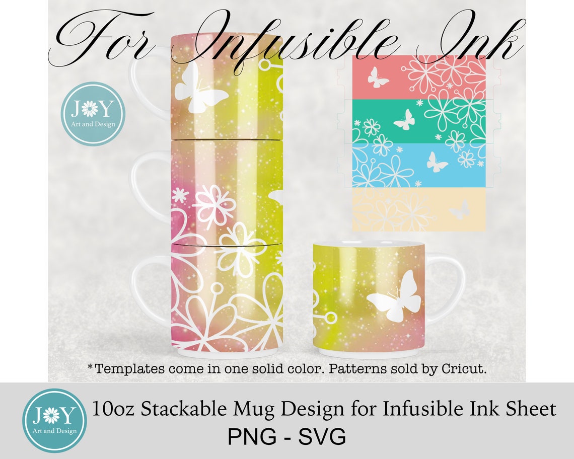 10oz Cricut Stackable Mugs Svg Flowers Mug Press Svg Cricut - Etsy UK