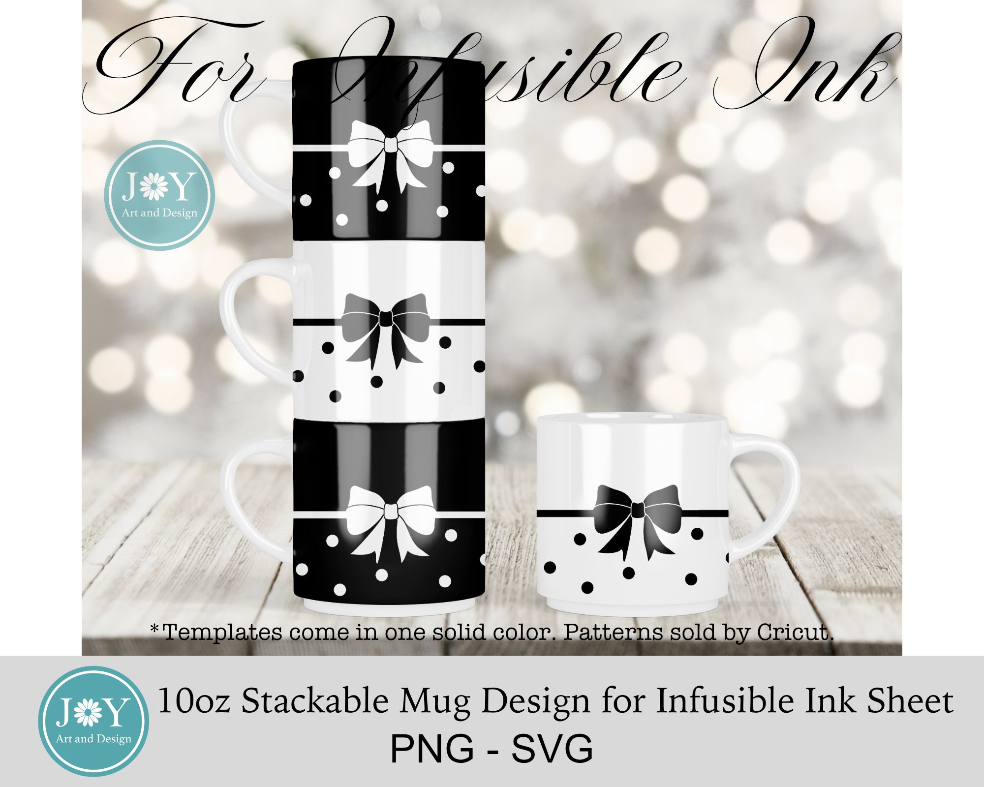 10oz Cricut Stackable Mugs Svg Bows Mug Press Svg Cricut Mug - Etsy