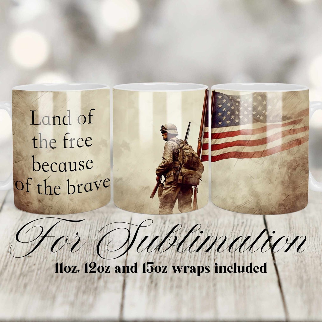 Watercolor Patriotic Memorial Day Coffee Mug PNG 11oz 12oz - Etsy