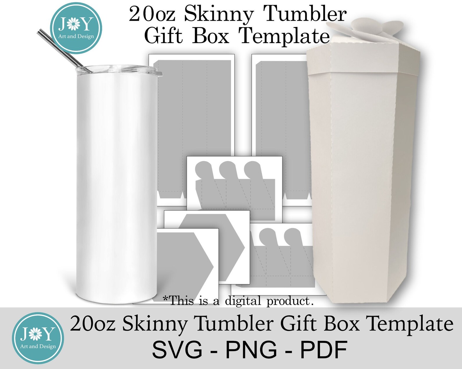 20 Oz Skinny Tumbler Giftbox Template Instant Download Box - Etsy