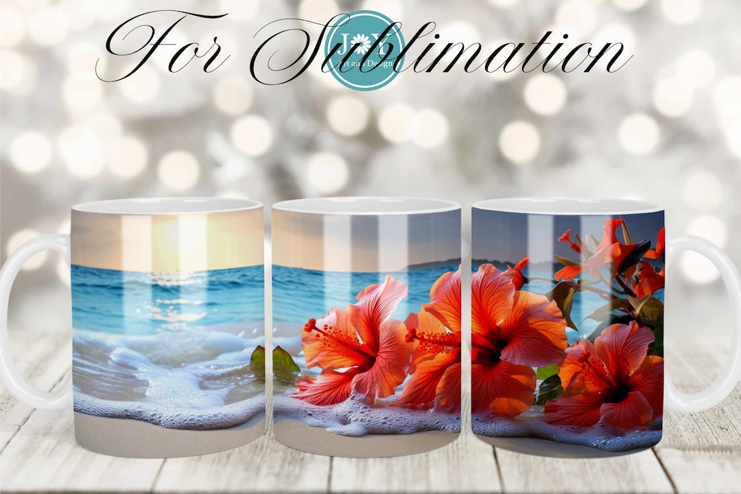 Summer Mug Press Sublimation Design, Coffee Mug PNG, Sublimation Mug ...