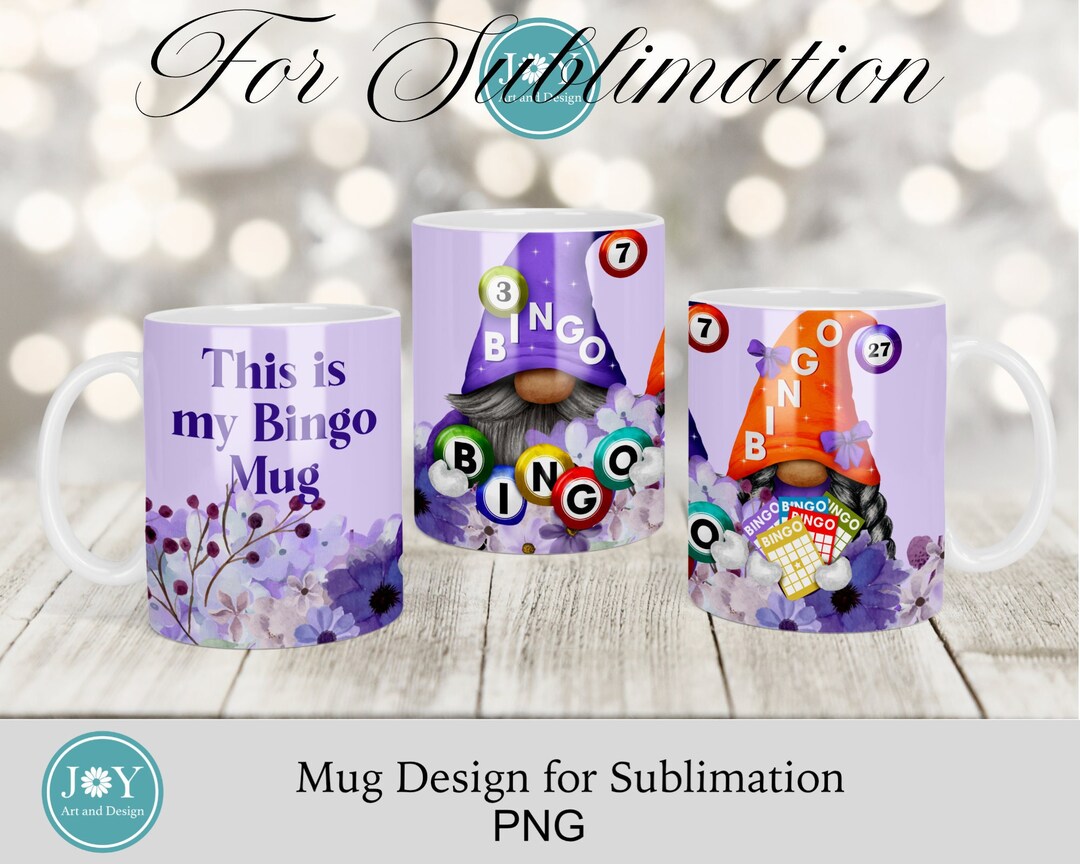Bingo Gnomes Mug Press Design PNG Sublimation Designs for - Etsy