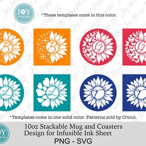 10oz Cricut Stackable Mugs Svg, Mugs and Coasters Cricut Mug Press SVG ...