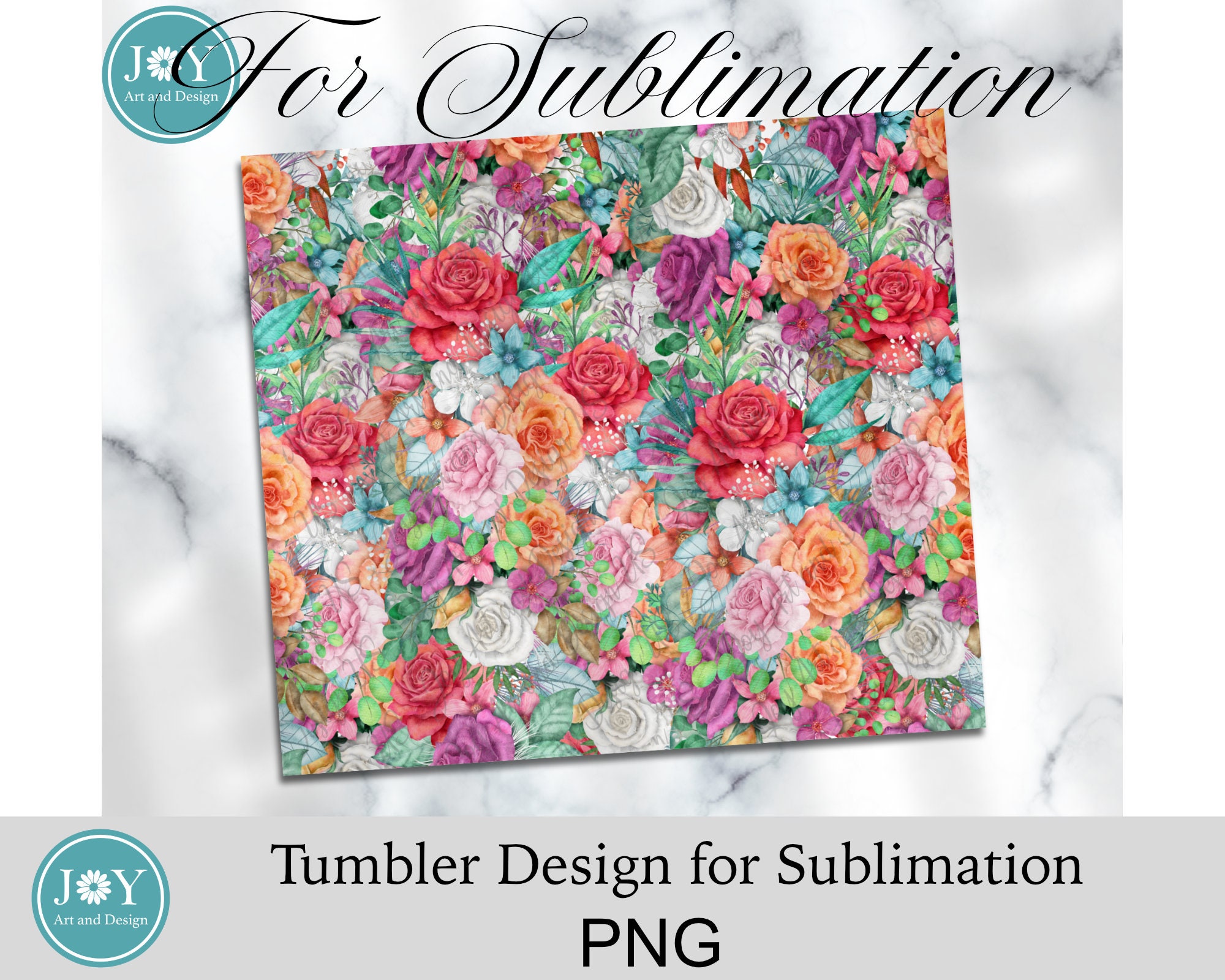 Flowers Skinny Tumbler Sublimation Design Sublimation - Etsy