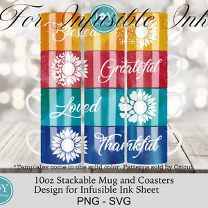 10oz Cricut Stackable Mugs Svg, Mugs and Coasters Cricut Mug Press SVG ...