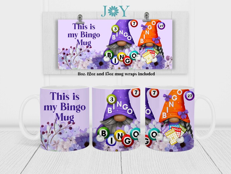 Bingo Gnomes Mug Press Design PNG, Sublimation Designs for Mugs ...