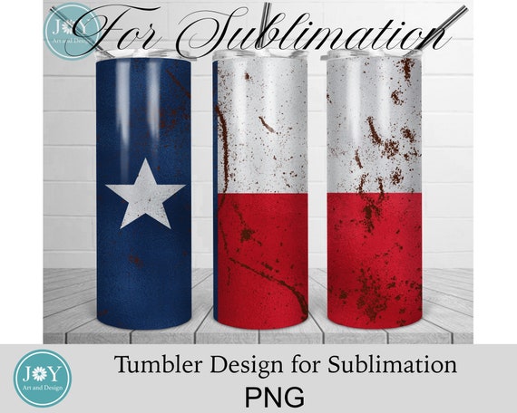 Texas Flag Sublimation Design for 20oz Skinny Tumblers | Etsy
