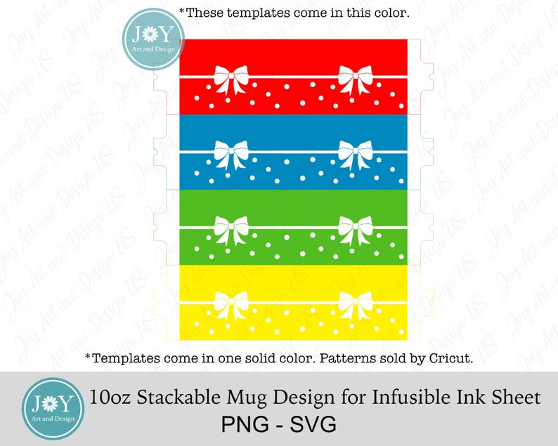 10oz Cricut Stackable Mugs Svg, Bows Mug Press Svg, Cricut Mug Press ...