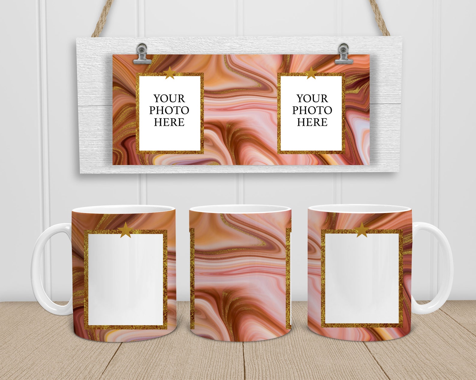 Sublimation Designs for Mugs - Photo Frame. Sublimation Mug Template ...