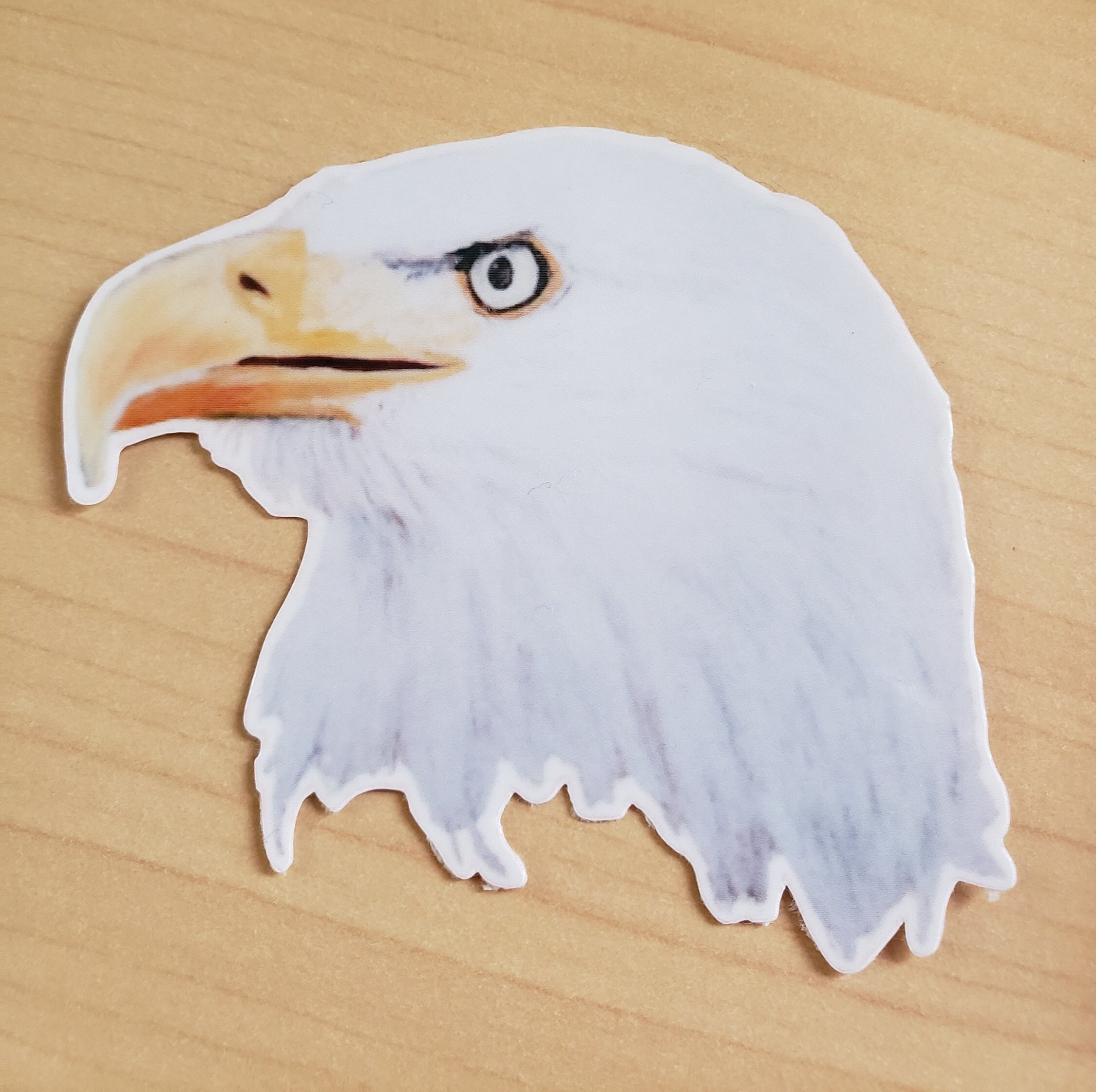 Bald Eagle Head Sticker 2.5in Laminated - Etsy