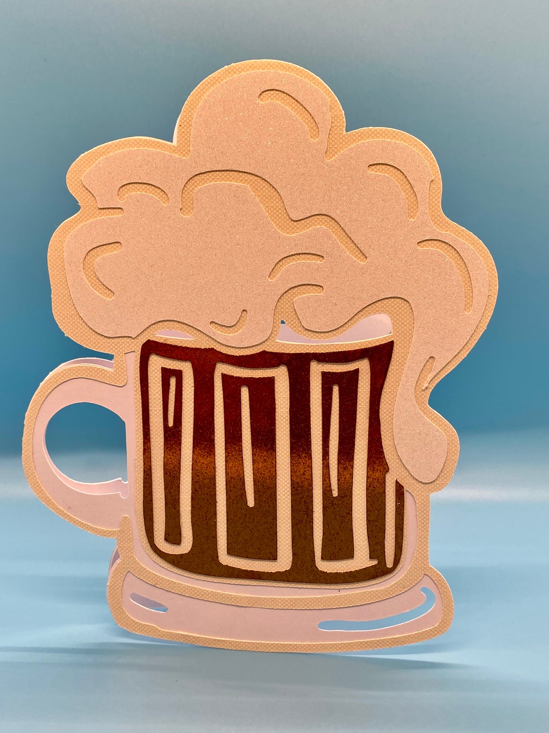 Personalized Beer Mug Birthday Card Multi-layered Card That - Etsy