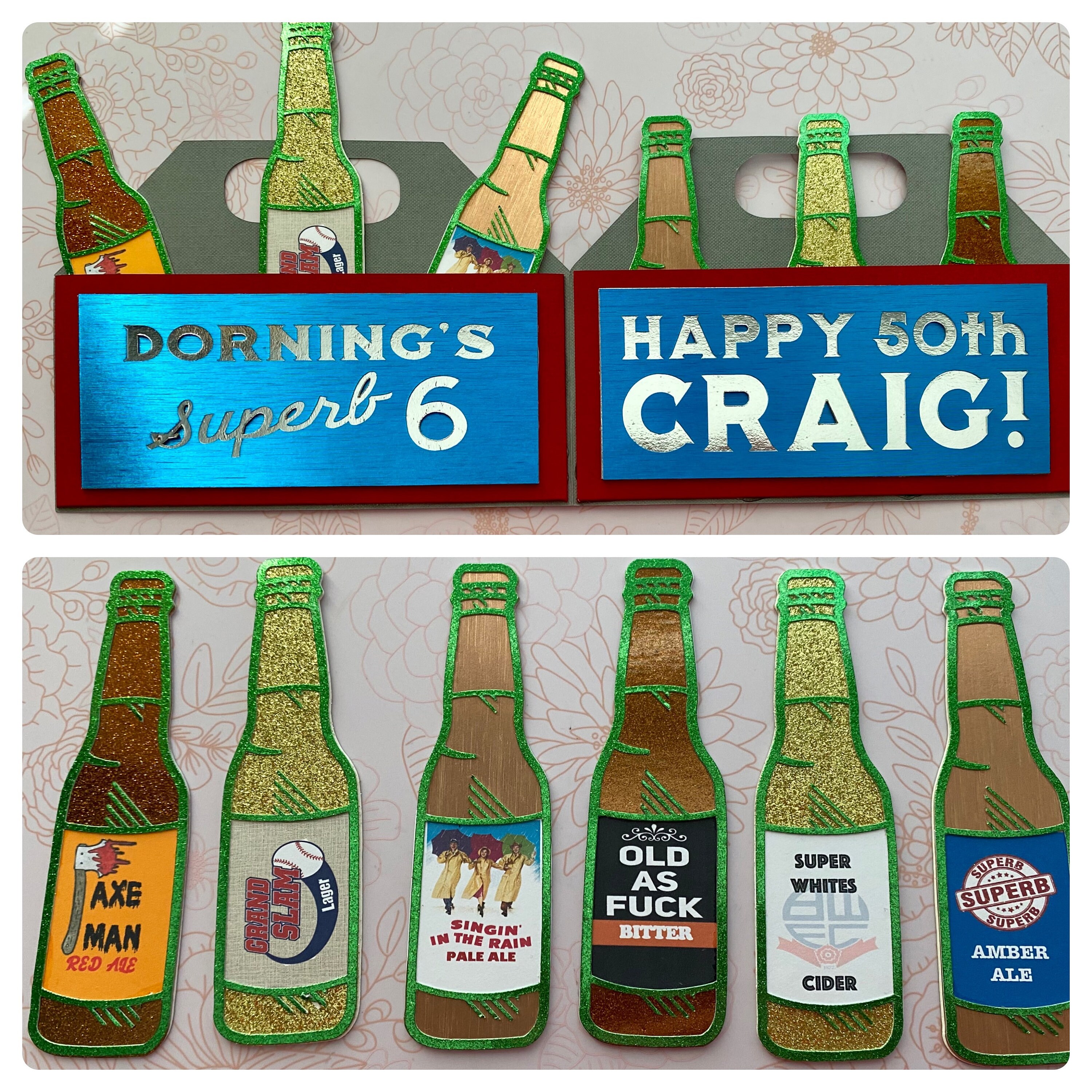 Personalized 6-pack Beer Birthday / Retirement / Celebration Card With ...