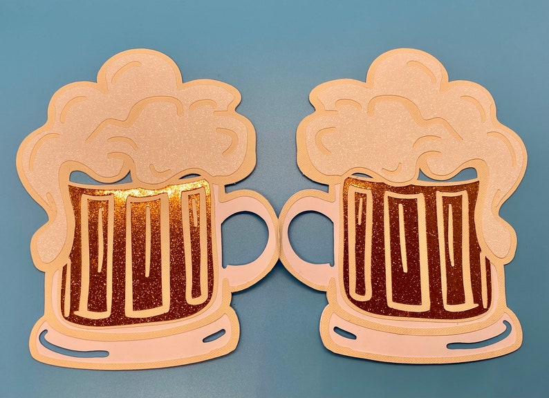 Personalized Beer Mug Birthday Card Multi-layered Card That - Etsy