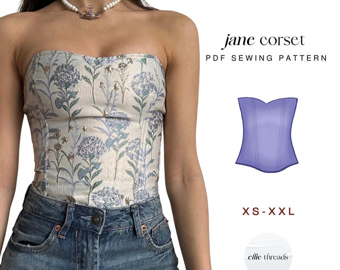 Strapless Asymmetric Top | XS-XXL | Instant Download | Easy Digital PDF ...