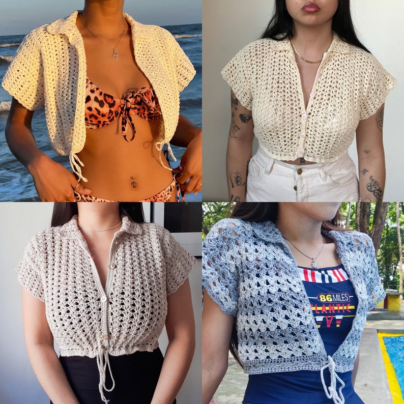 Solana Shirt & Dress (detailed PDF Crochet Pattern With Pictures ...