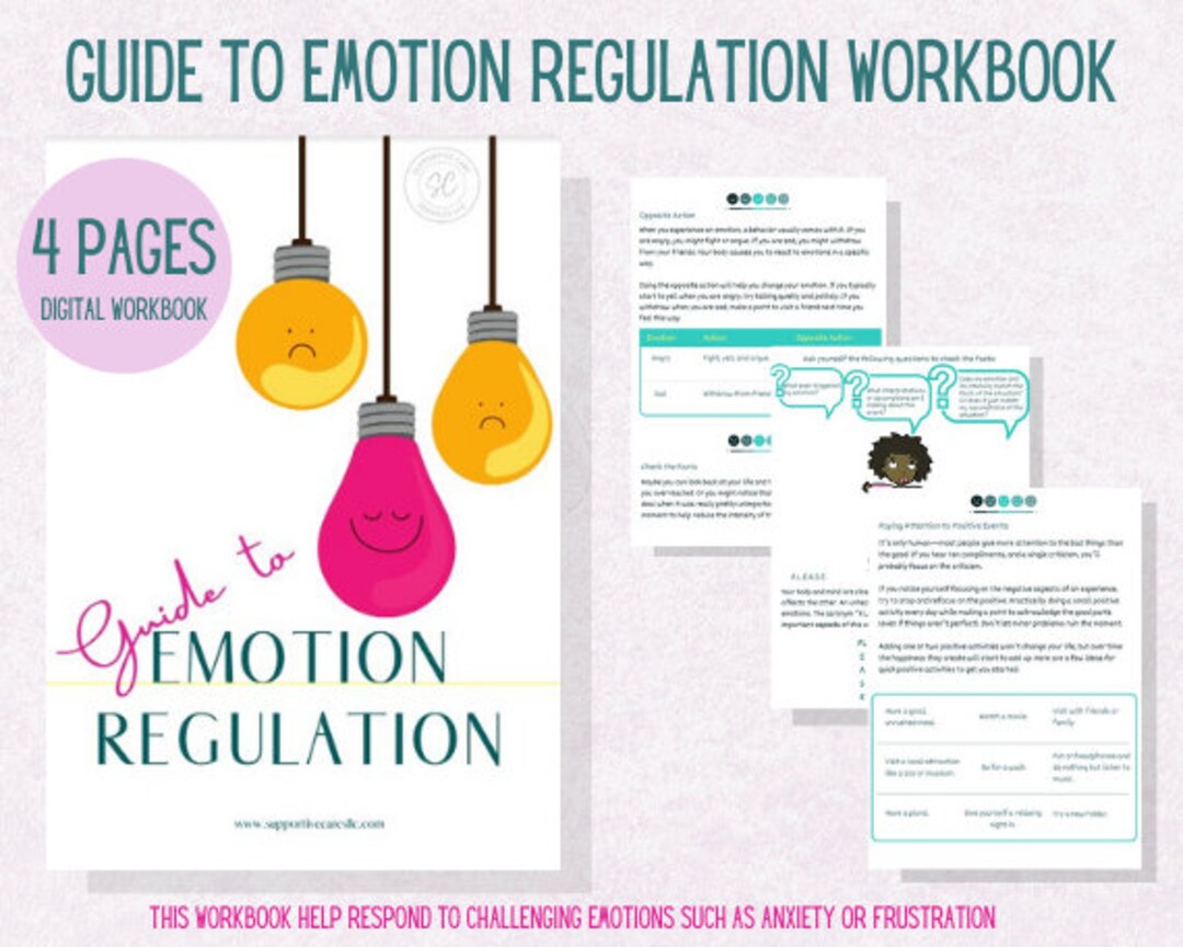 Guide to Emotion Regulation Workbook - Etsy