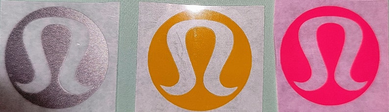 Lululemon Logo Iron-On Transfer Sticker Silver Hot Pink | Etsy