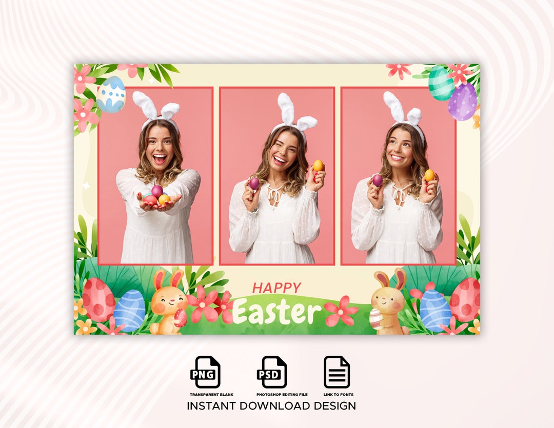 Easter Photo Booth Template Photo Booth Template Happy Easter ...