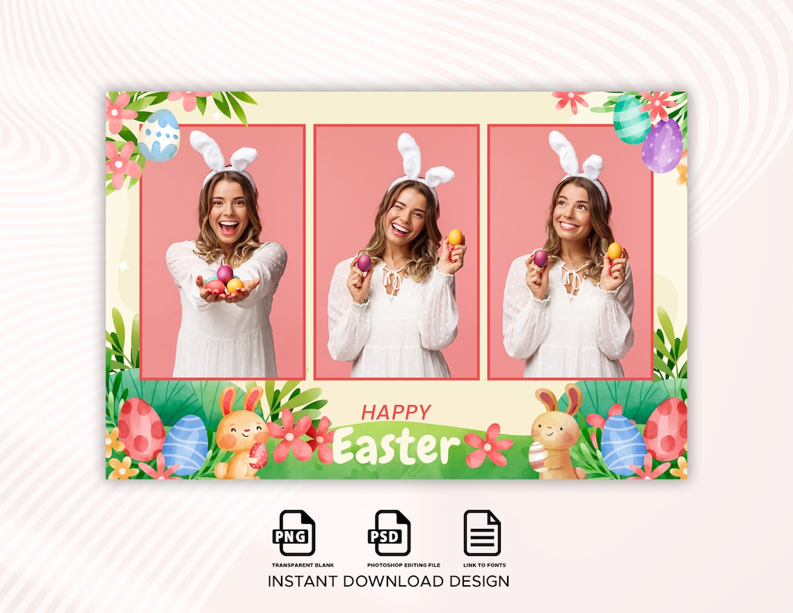 Easter Photo Booth Template Photo Booth Template Happy Easter ...