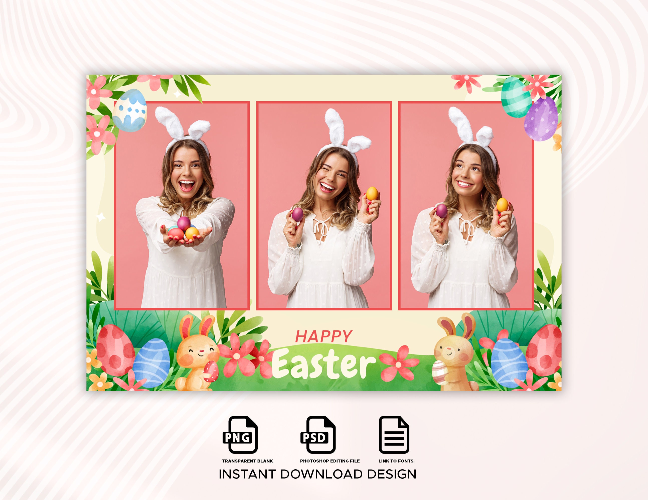Easter Photo Booth Template Photo Booth Template Happy Easter ...
