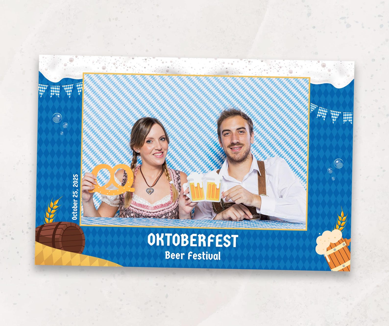 Photobooth Template | Oktoberfest Photo Booth Template | Beer Festival ...
