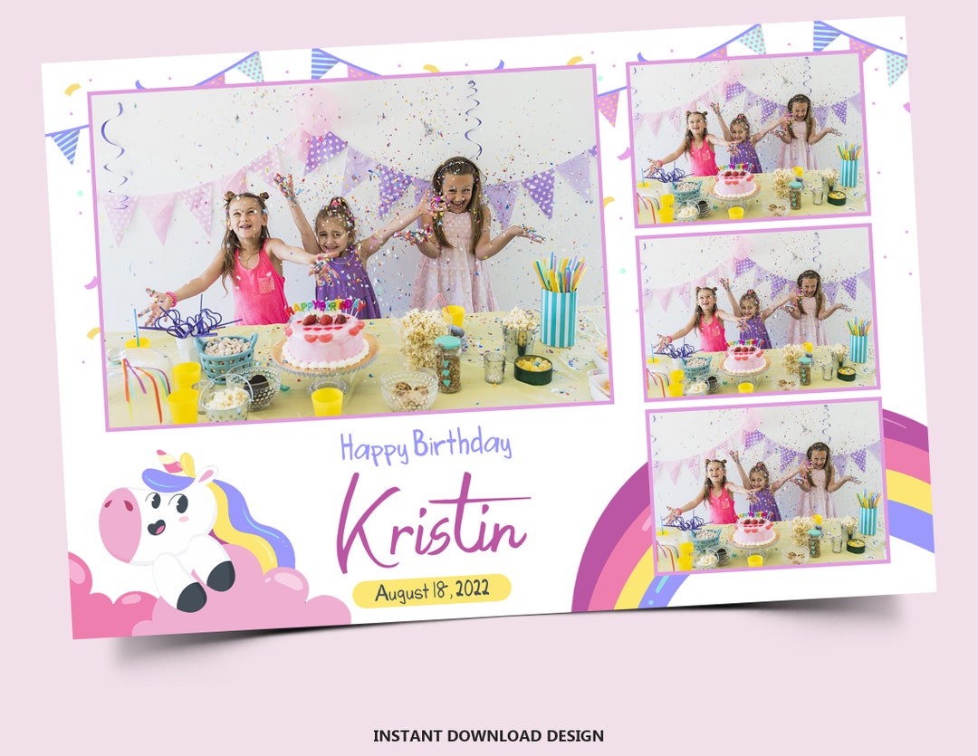 Birthday Photo Booth Template Photo Booth Template Photo - Etsy