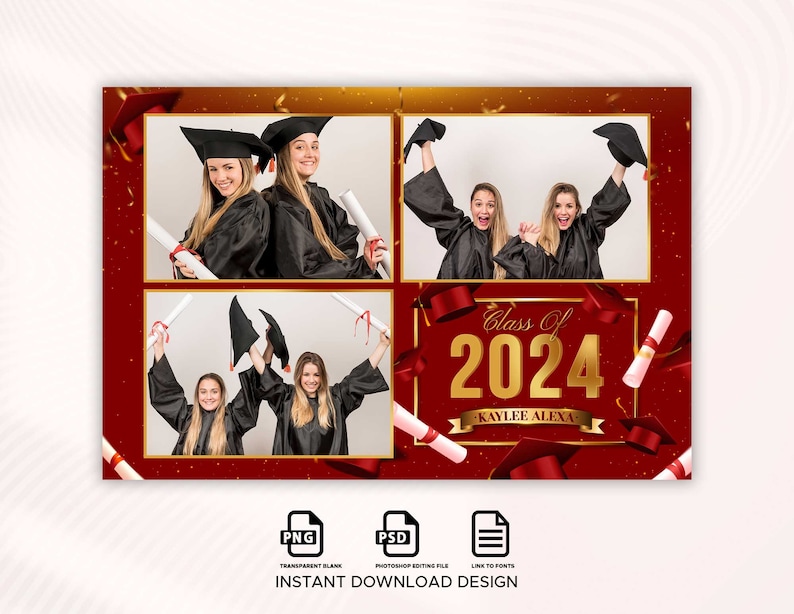 Class of Photo Booth Template, Graduation Photo Booth Template, Grad ...