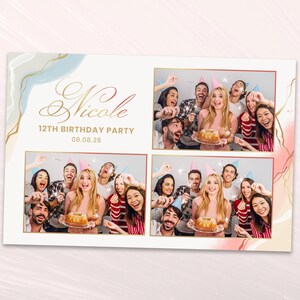 Birthday Photobooth Template, Photo Booth Template, Template for Photo ...