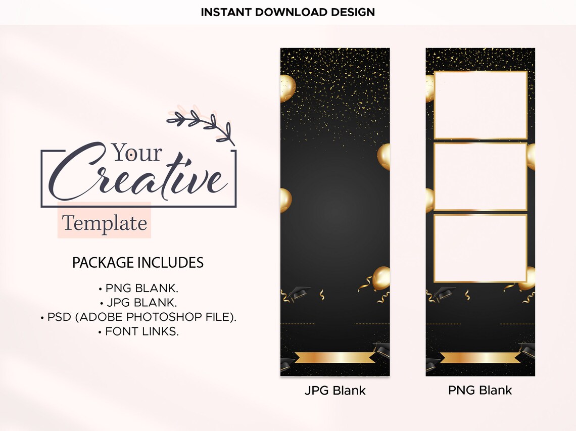 Graduation Photo Booth Template Graduation Photobooth | Etsy