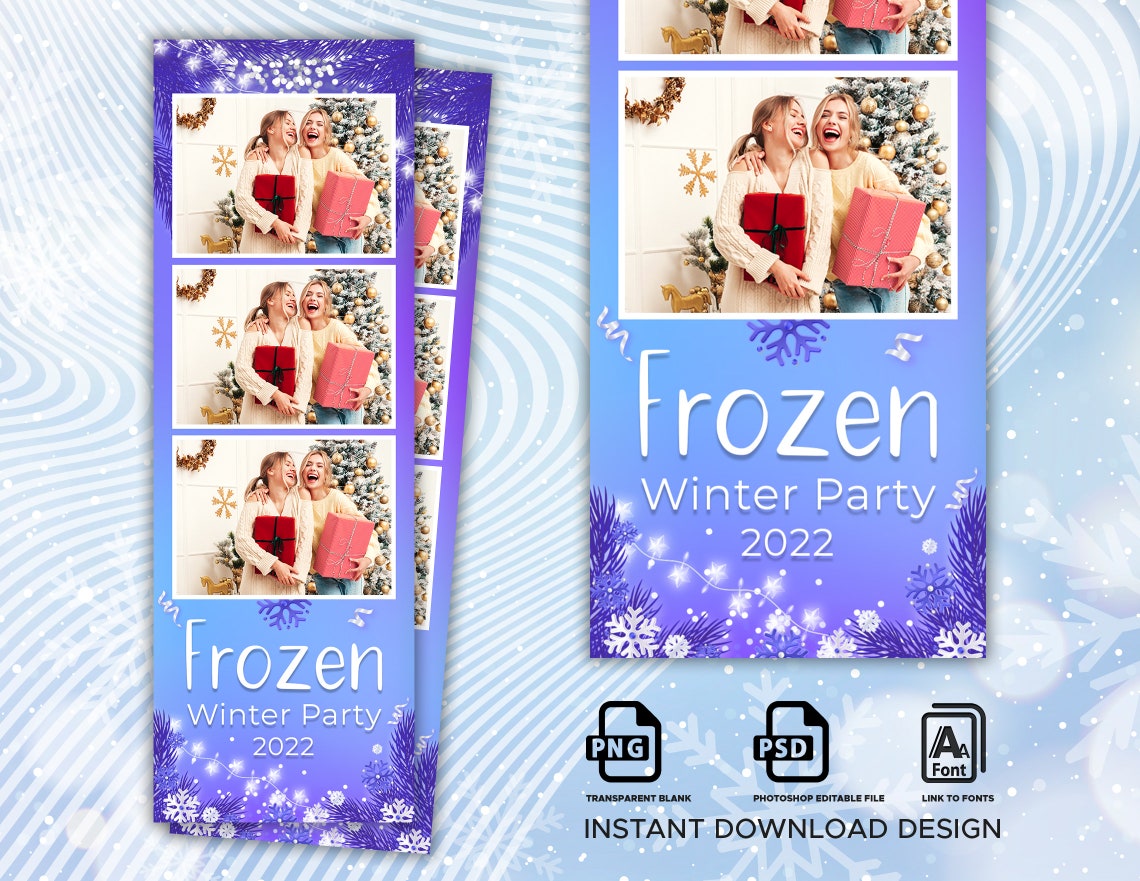 Winter Wonderland Photo Booth Template Photo Booth Template - Etsy