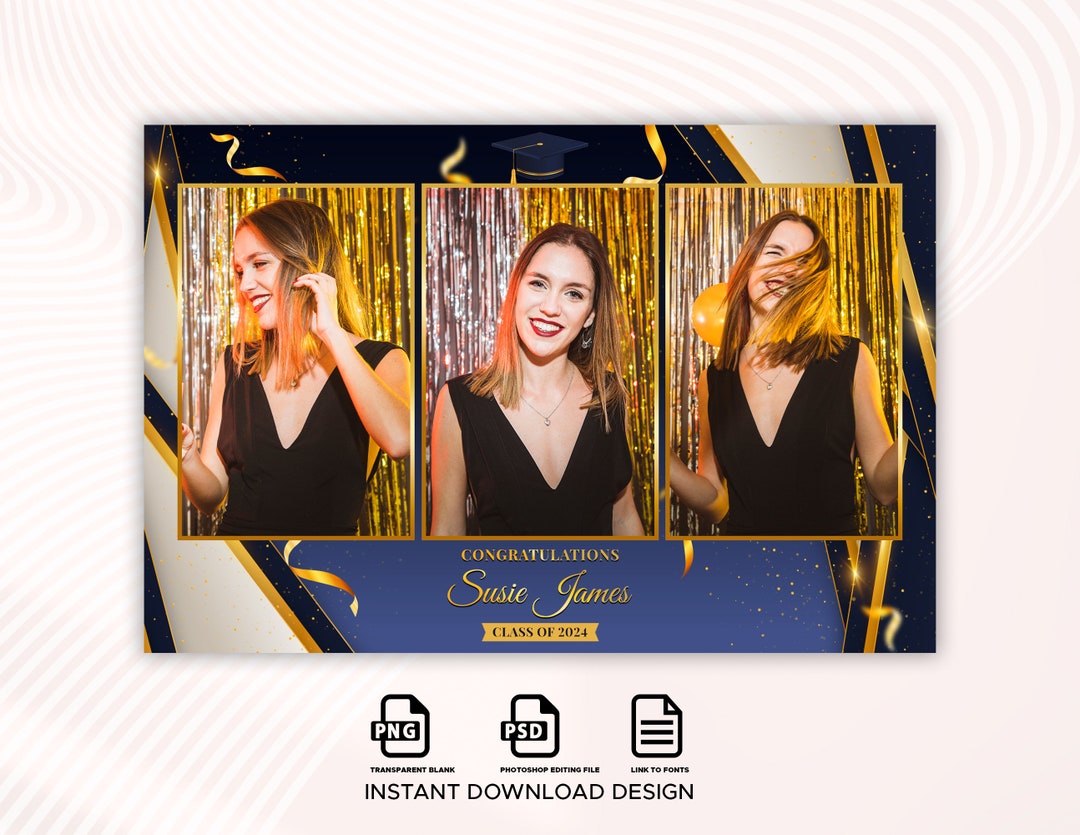 Class of Photo Booth Template, Graduation Photo Booth Template, Grad ...