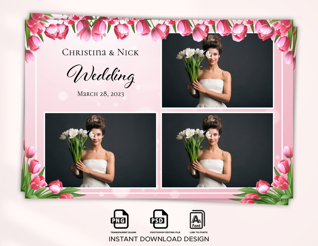 Wedding Photo Booth Template Tulip Photo Booth Template - Etsy