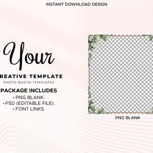 360 Overlay, Wedding 360 Booth Overlay , Flowers 360 Photo Template ...