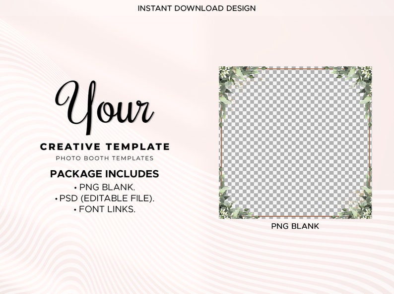 360 Overlay, Wedding 360 Booth Overlay , Flowers 360 Photo Template ...