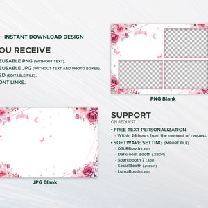 Pink Photo Booth Template, Sweet 16 Photo Booth Template, Photobooth ...