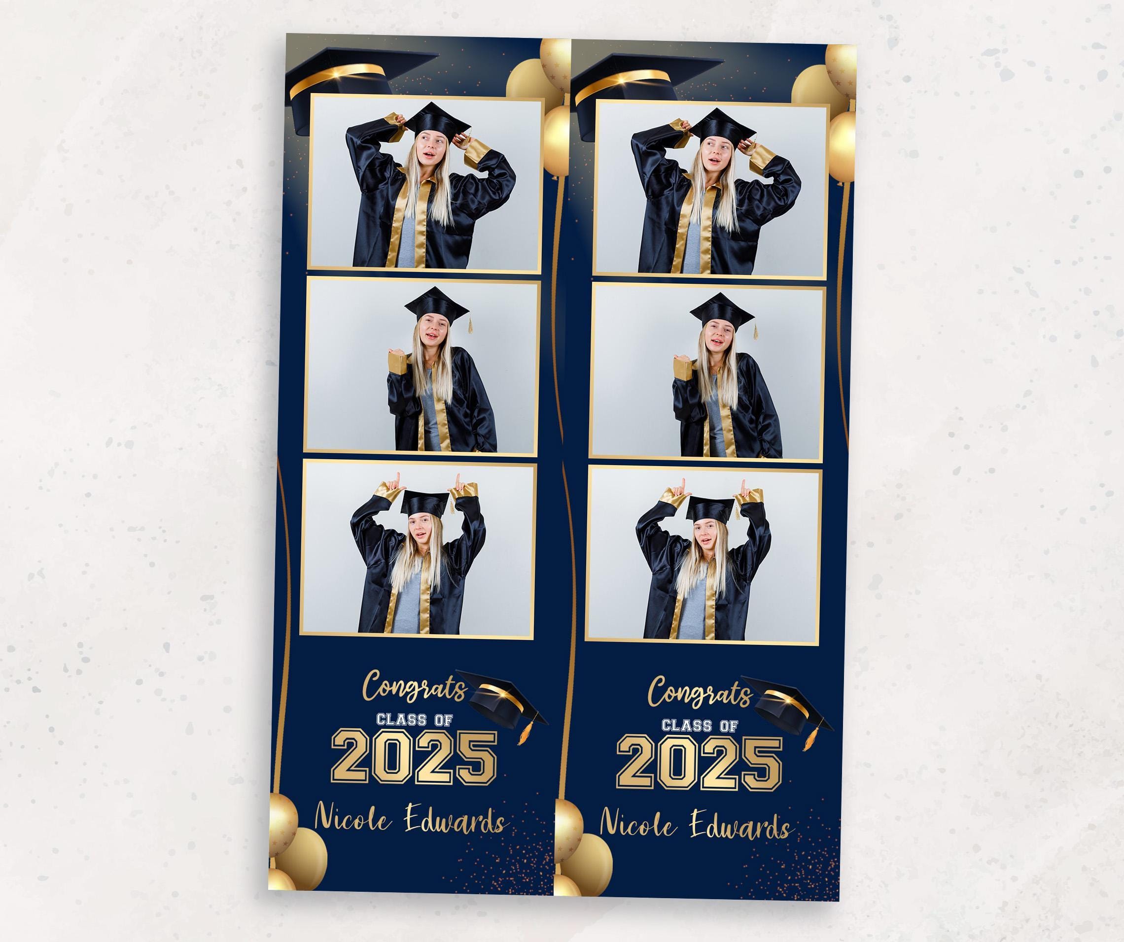 Class of Photo Booth Template: Graduation 2x6 Strip Photobooth Template ...