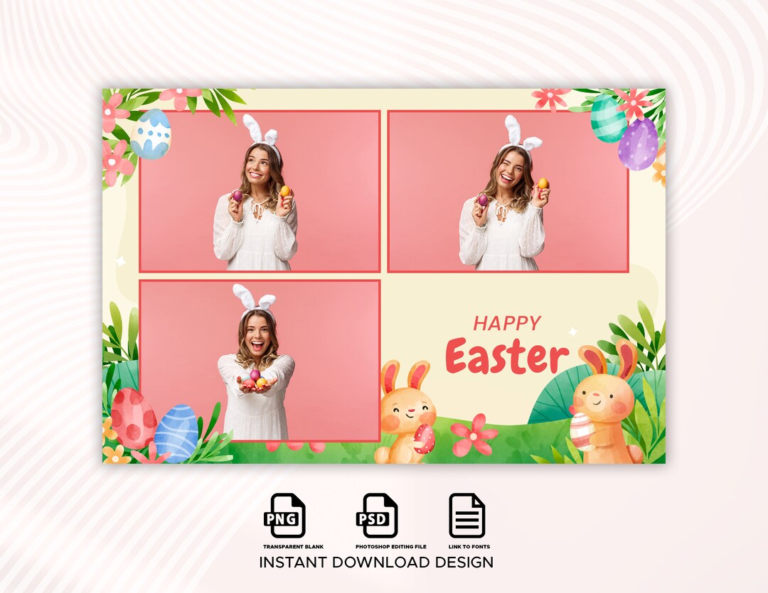 Easter Photo Booth Template Photo Booth Template Happy Easter ...