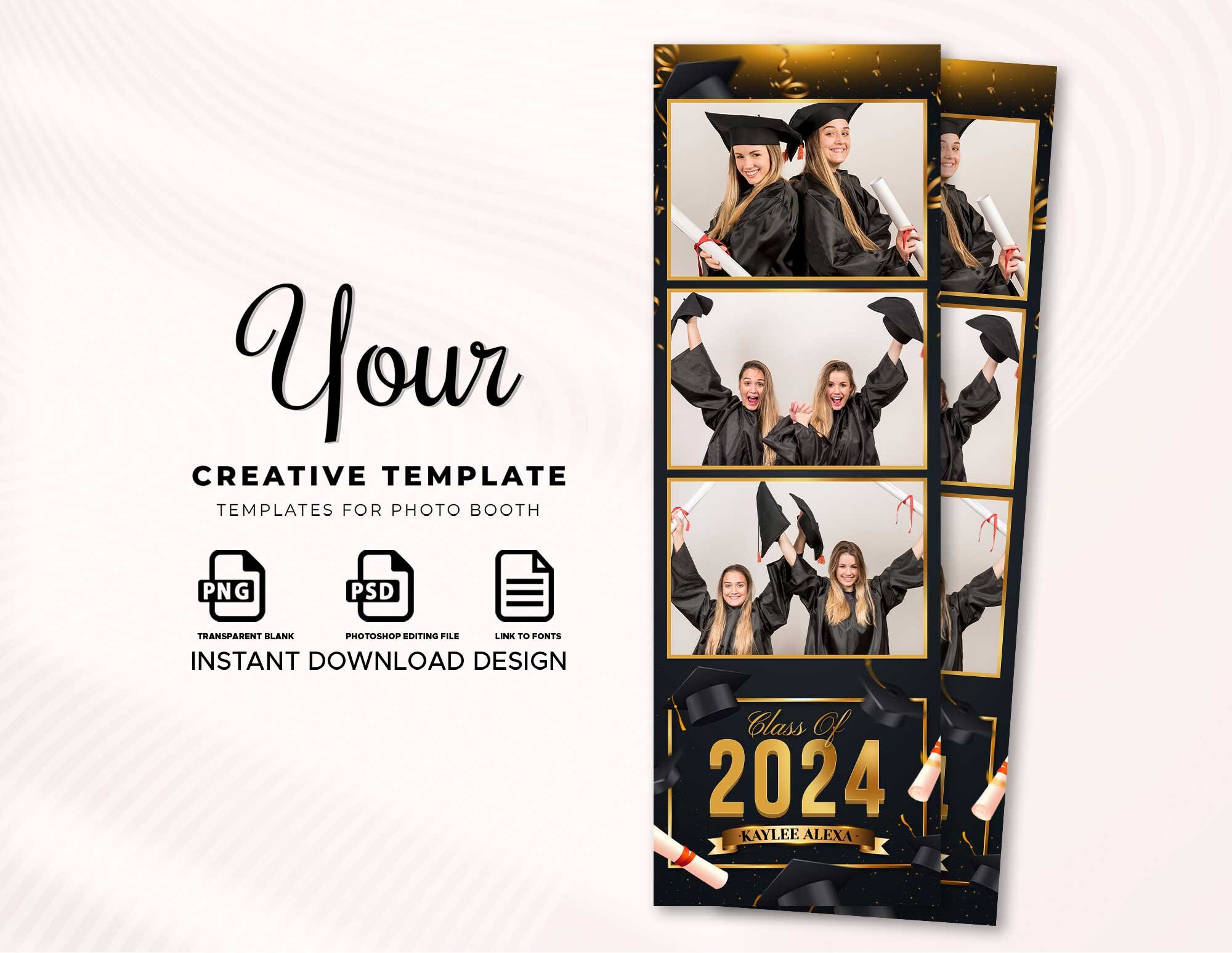 Graduation Photo Booth Template, Graduation Photobooth Template, Class ...