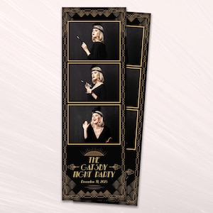 Photo Booth Template Photo Booth Template Gatsby Art Deco Photo Booth Template 2x6 Strip Photoooth Template 1920 s Themed Etsy