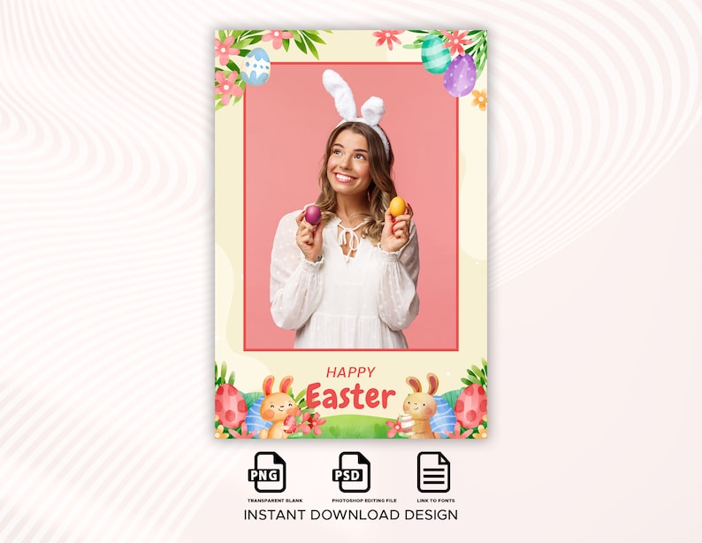 Easter Photo Booth Template Photo Booth Template Happy Easter ...
