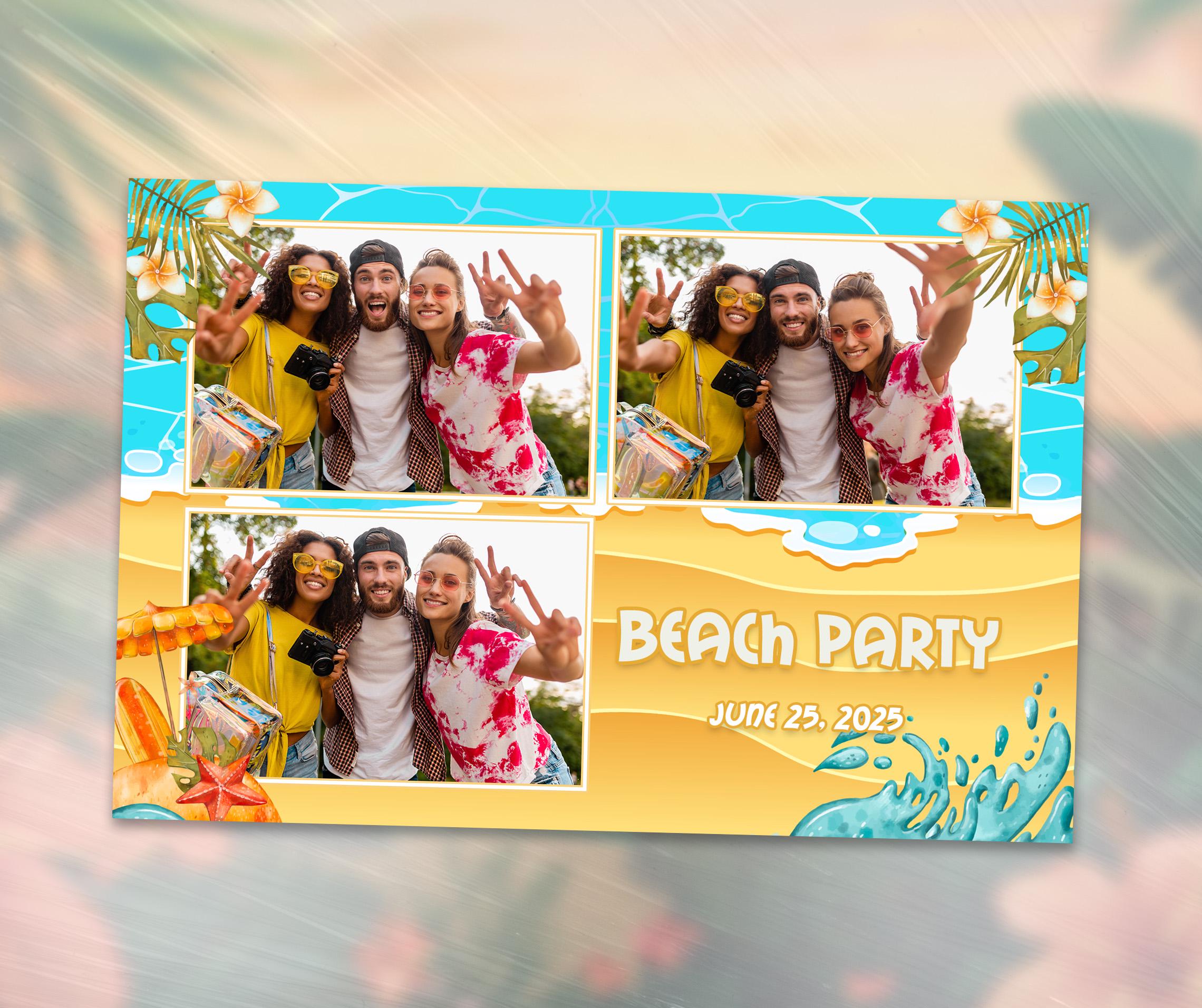 Photobooth Template, Summer Beach Party, Summer Party, Photo Booth ...