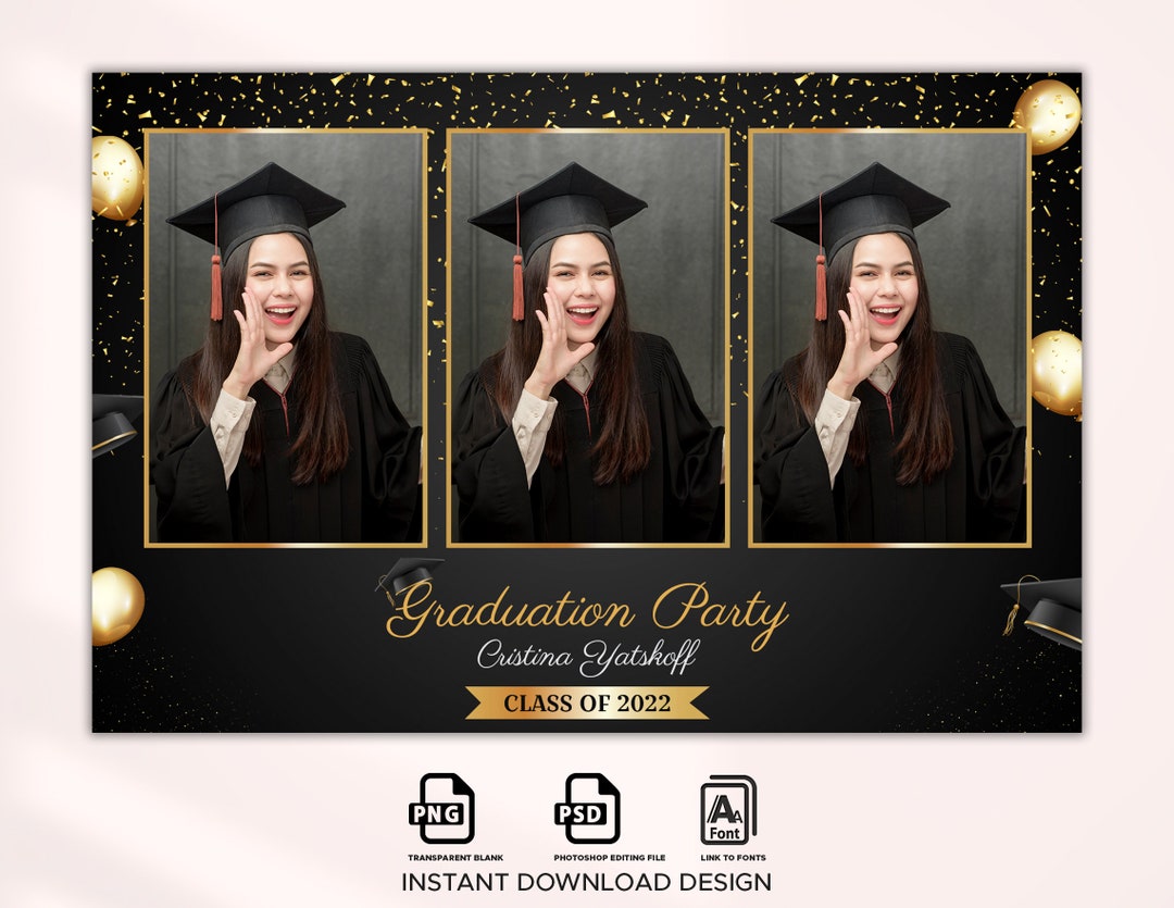Graduation Photo Booth Template Graduation Photobooth - Etsy