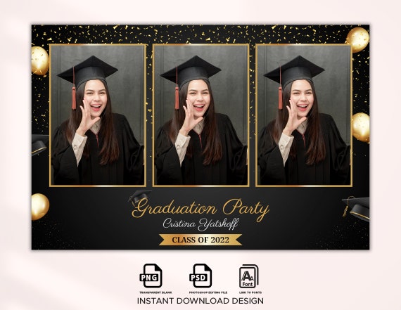 Graduation Photo Booth Template Graduation Photobooth - Etsy