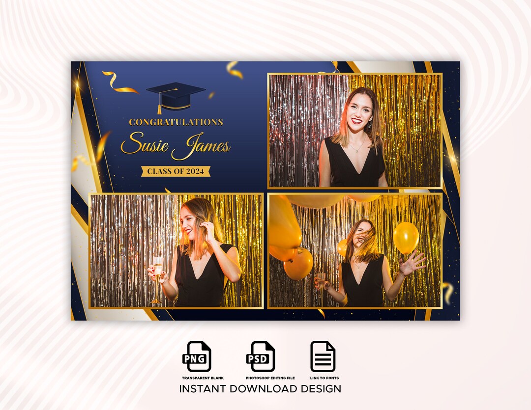 Class of Photo Booth Template, Graduation Photo Booth Template, Grad ...