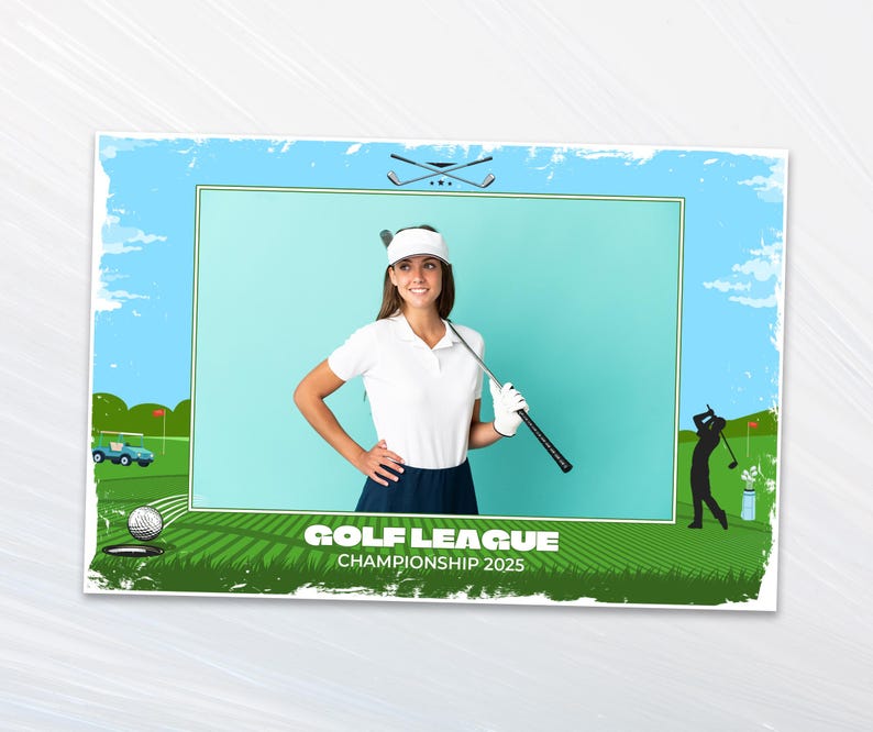 Golf Photobooth Template, Golf Tournament Theme, 4x6 Photo Booth ...