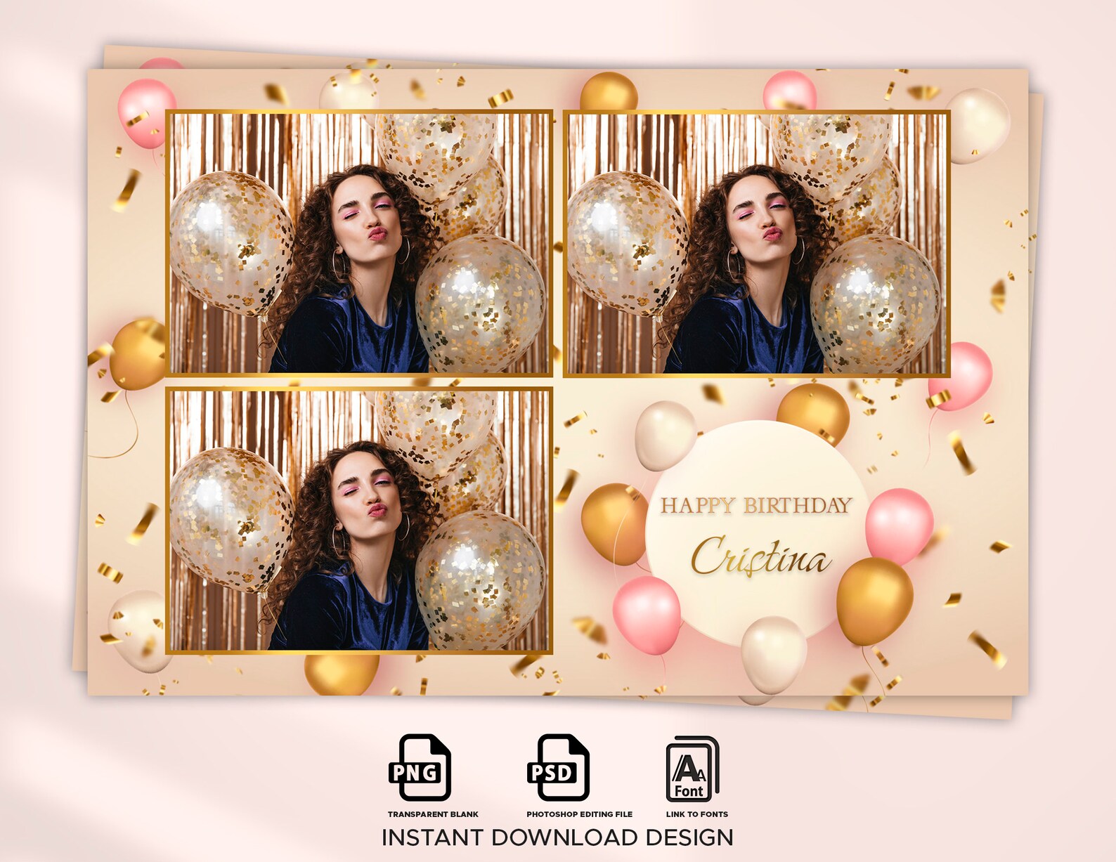 Photo Booth Template Birthday Photo Booth Template Party - Etsy