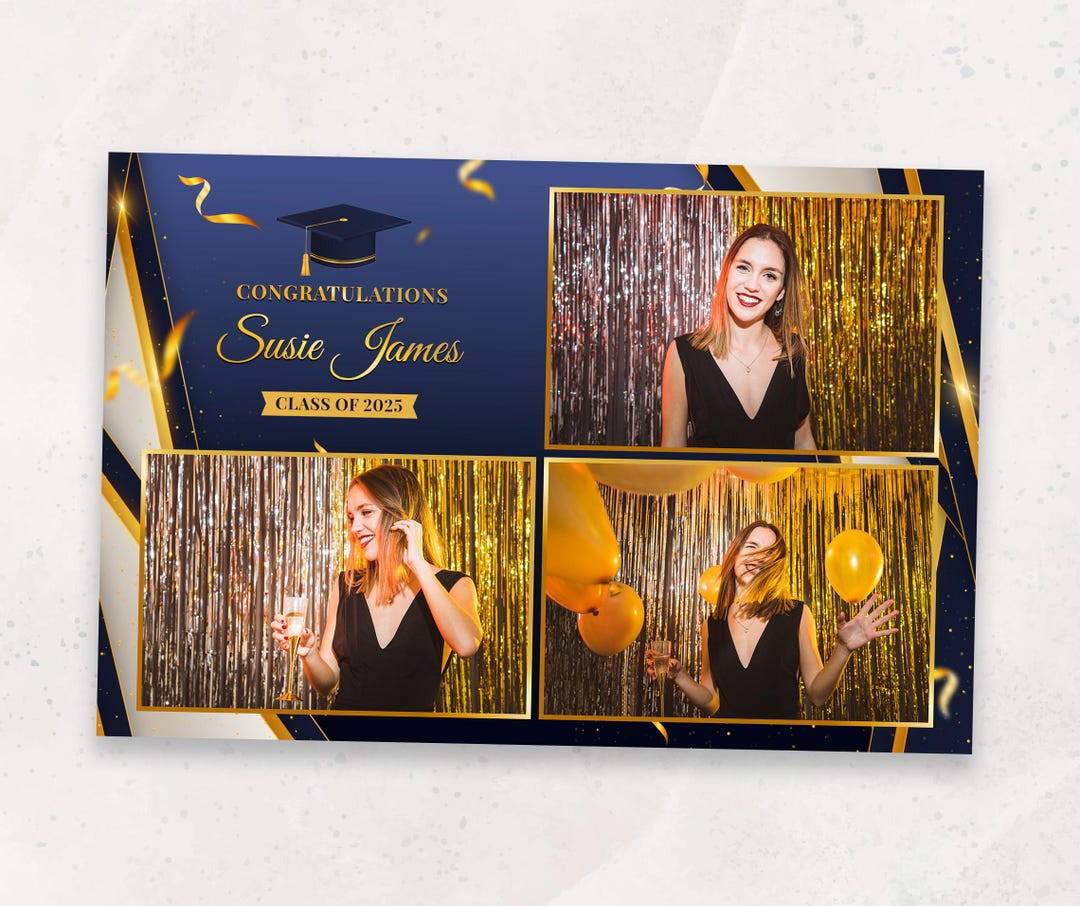 Graduation Photo Booth Template | Photobooth Template | Class of 2025 ...