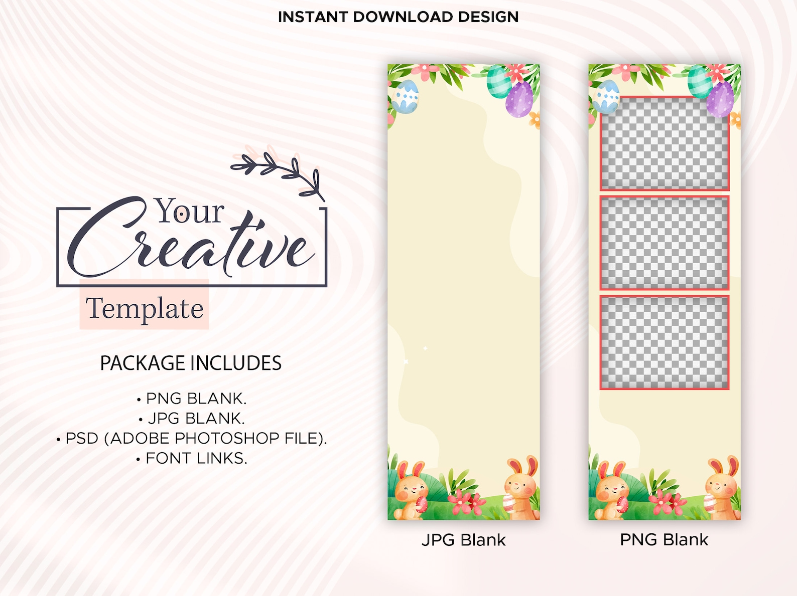 Easter Photo Booth Template, Photo Booth Template, Happy Easter ...