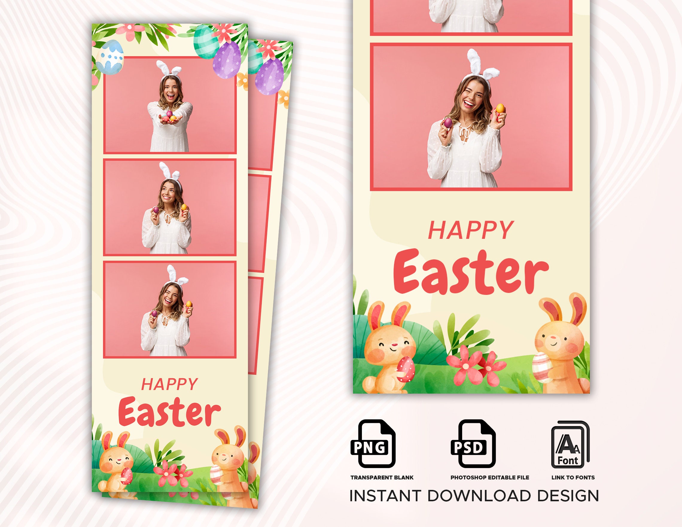 Easter Photo Booth Template, Photo Booth Template, Happy Easter ...