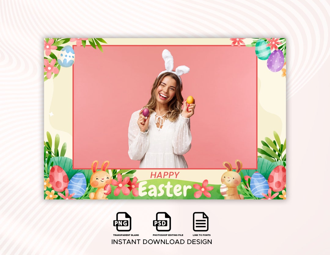 Easter Photo Booth Template Photo Booth Template Happy Easter ...
